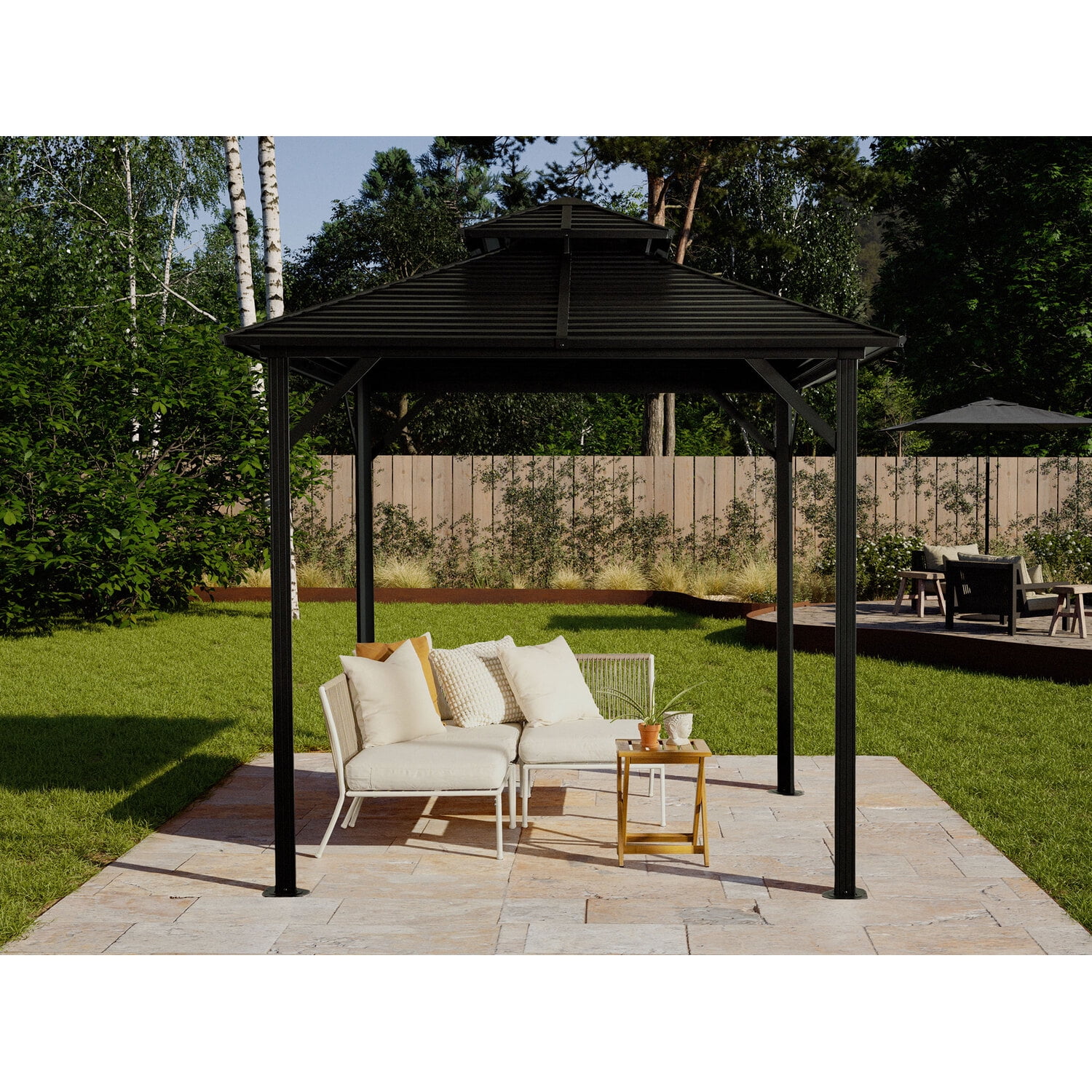 Gazebo Penguin Shefford Gazebo metal roof 8x8 - Walmart.com