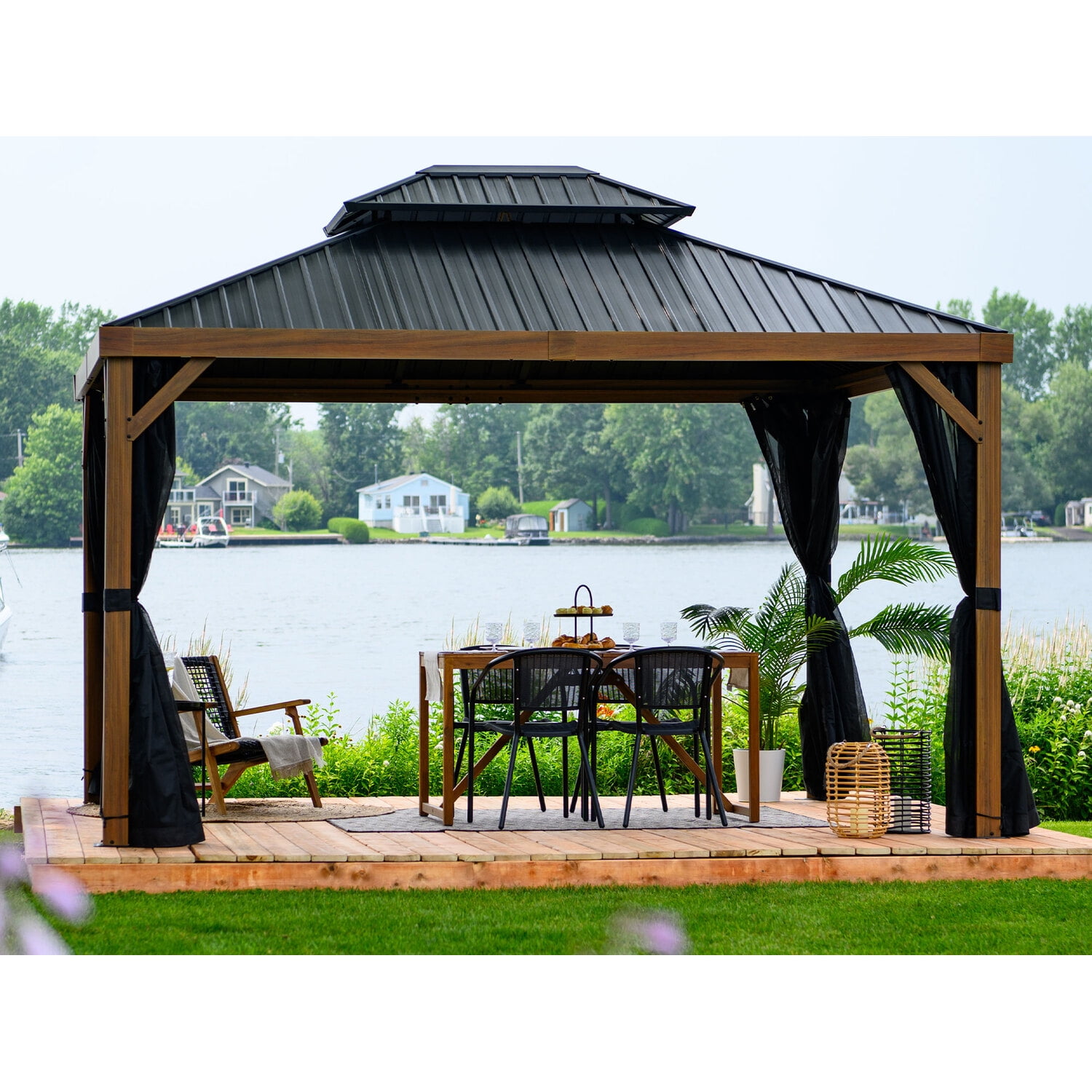 Gazebo Penguin Yosemite 10 x 10' double roof galvanized steel roof ...