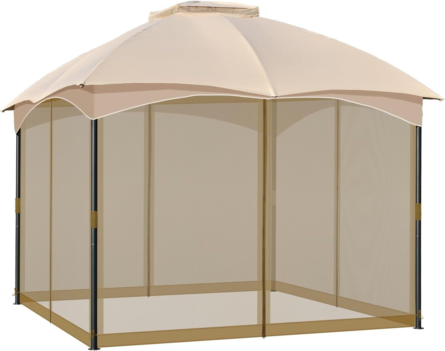 Gazebo Replacement Netting Screen, 10' x 10' Universal Gazebo 4-Panel ...