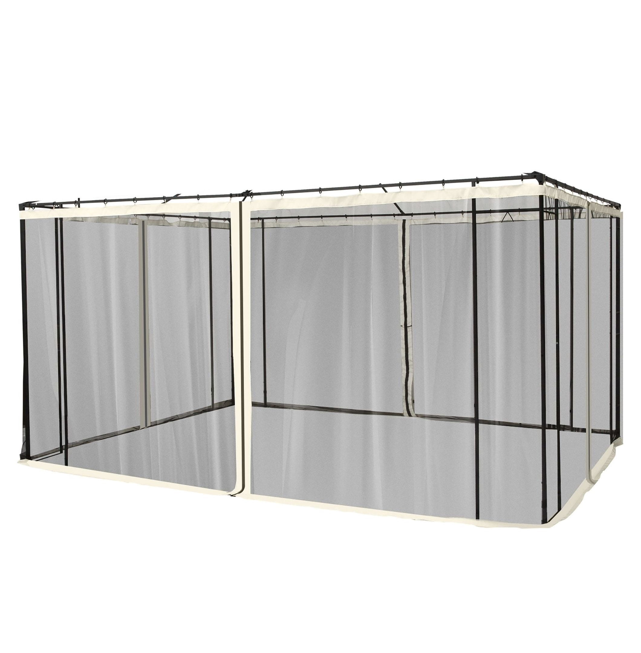 Gazebo Sidewall Netting Replacement 10x12, Cream Mesh Tent Screen with ...