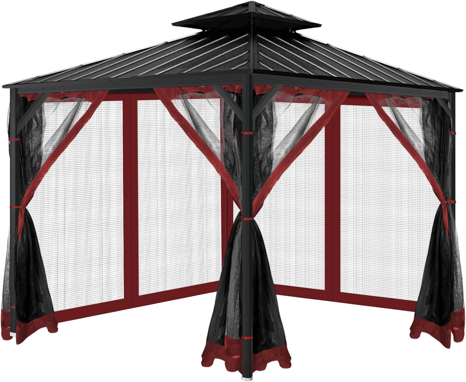 Gazebo Universal Replacement Mosquito Netting, 10'x10' Gazebo Netting ...
