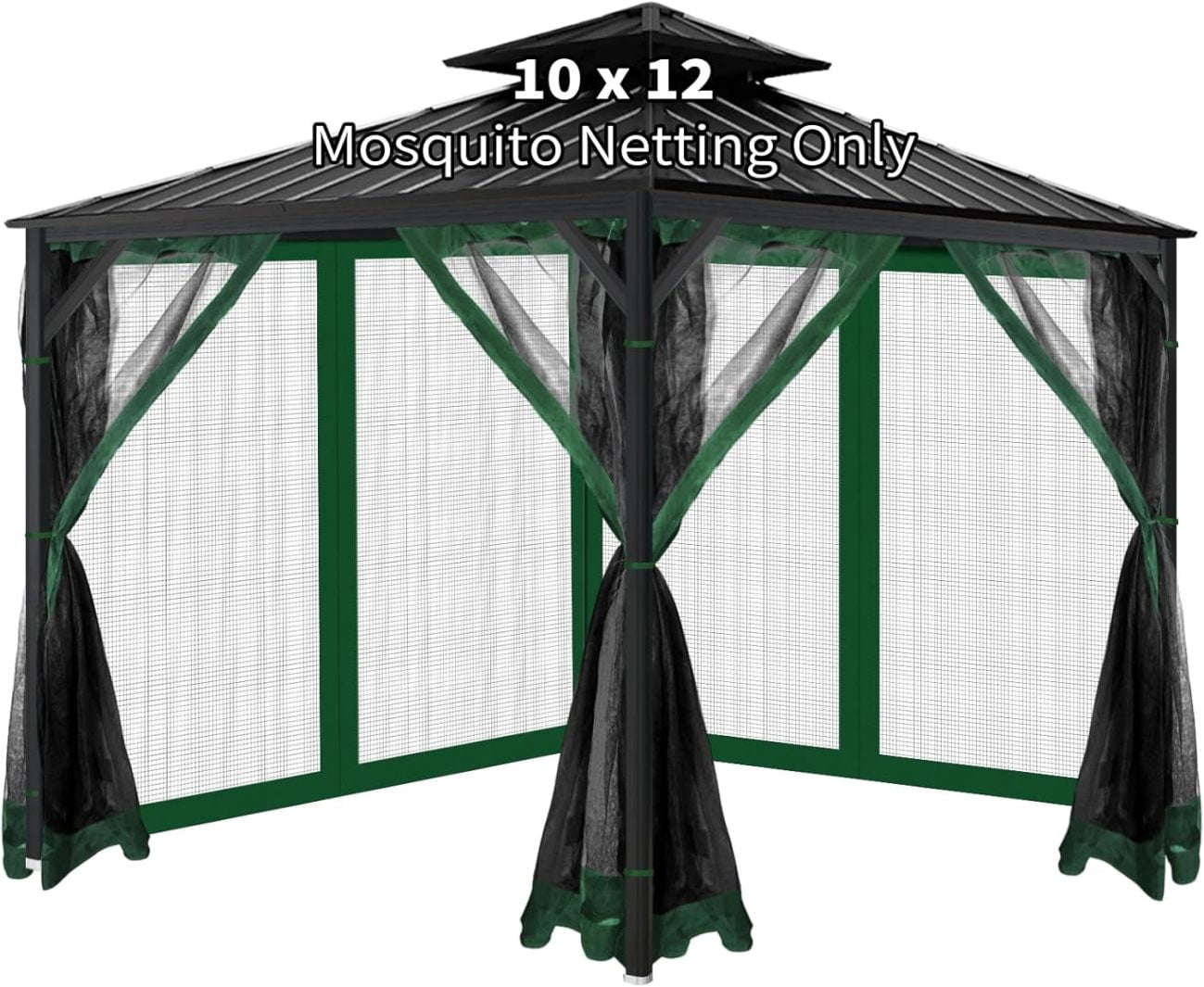 Gazebo Universal Replacement Mosquito Netting, 10'x12' Gazebo Netting ...