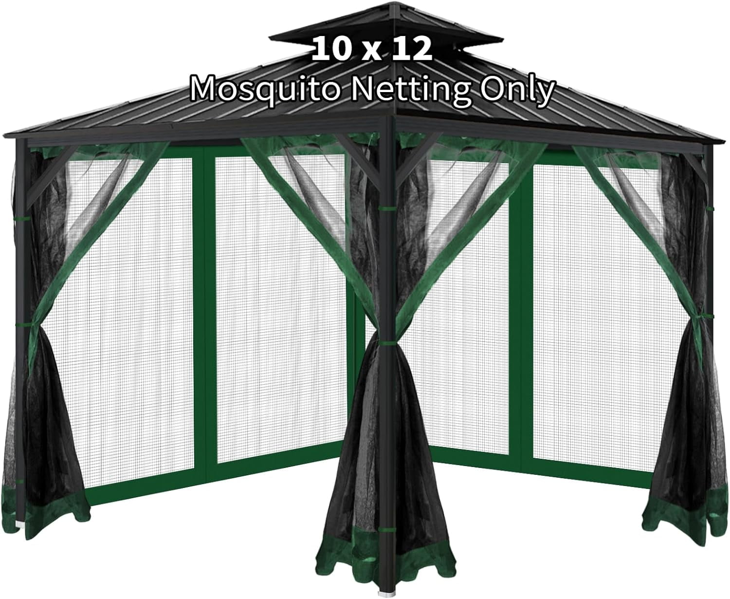 Gazebo Universal Replacement Mosquito Netting, 10'x12' Gazebo Netting ...