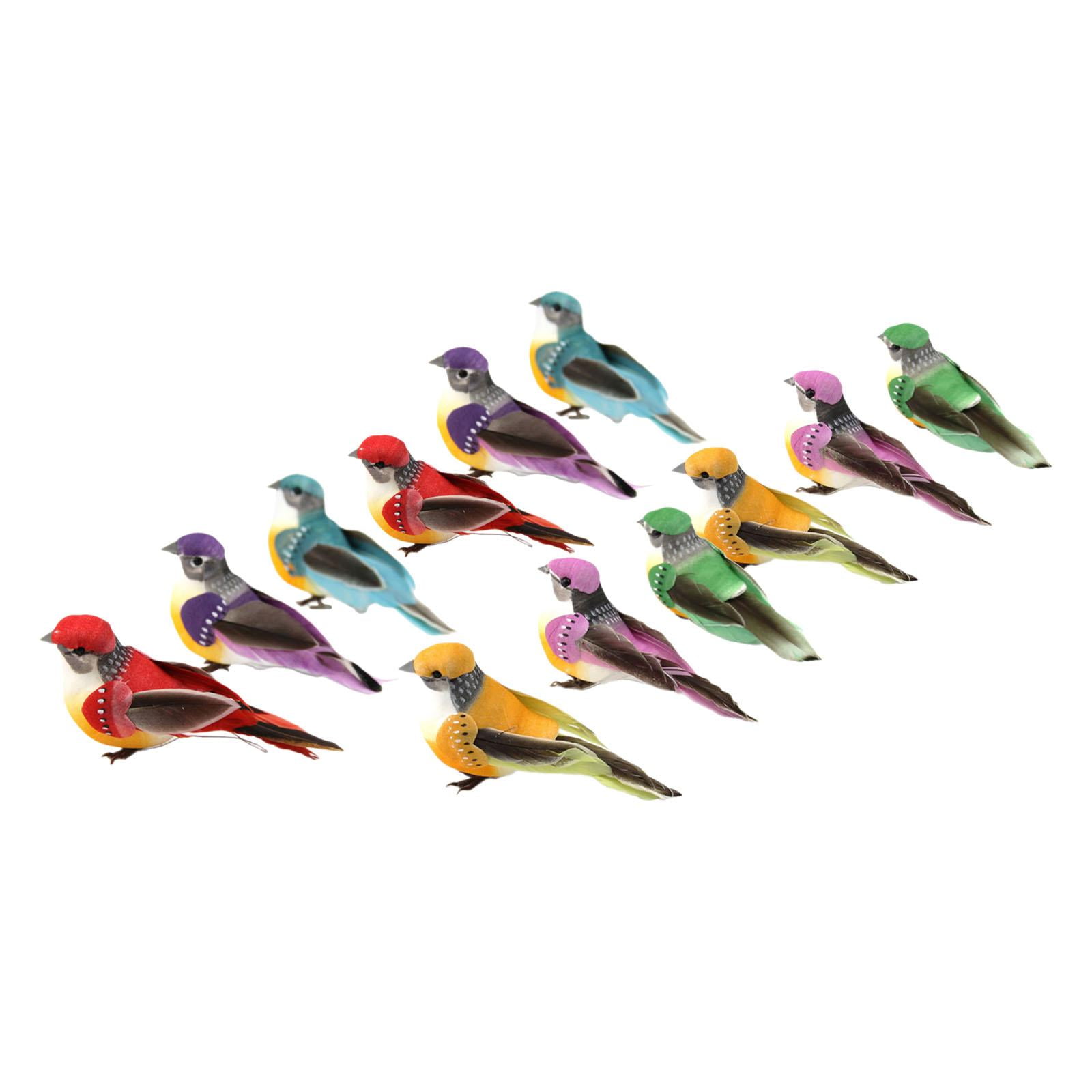 Gazechimp 12 Pieces Simulation Foam Garden Bird Model 10x5cm for Patio ...