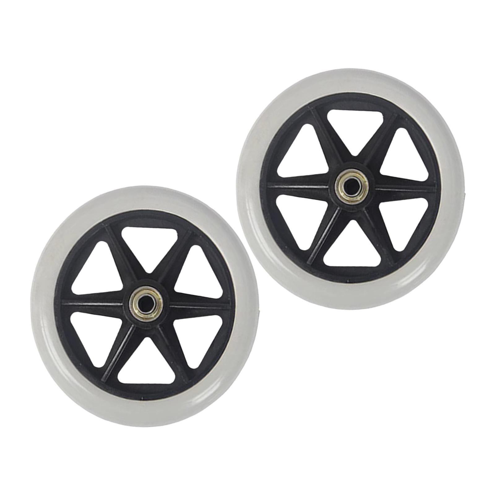 Gazechimp 2 Pieces Wheelchair Replacement Wheels Wear Resistant Solid ...
