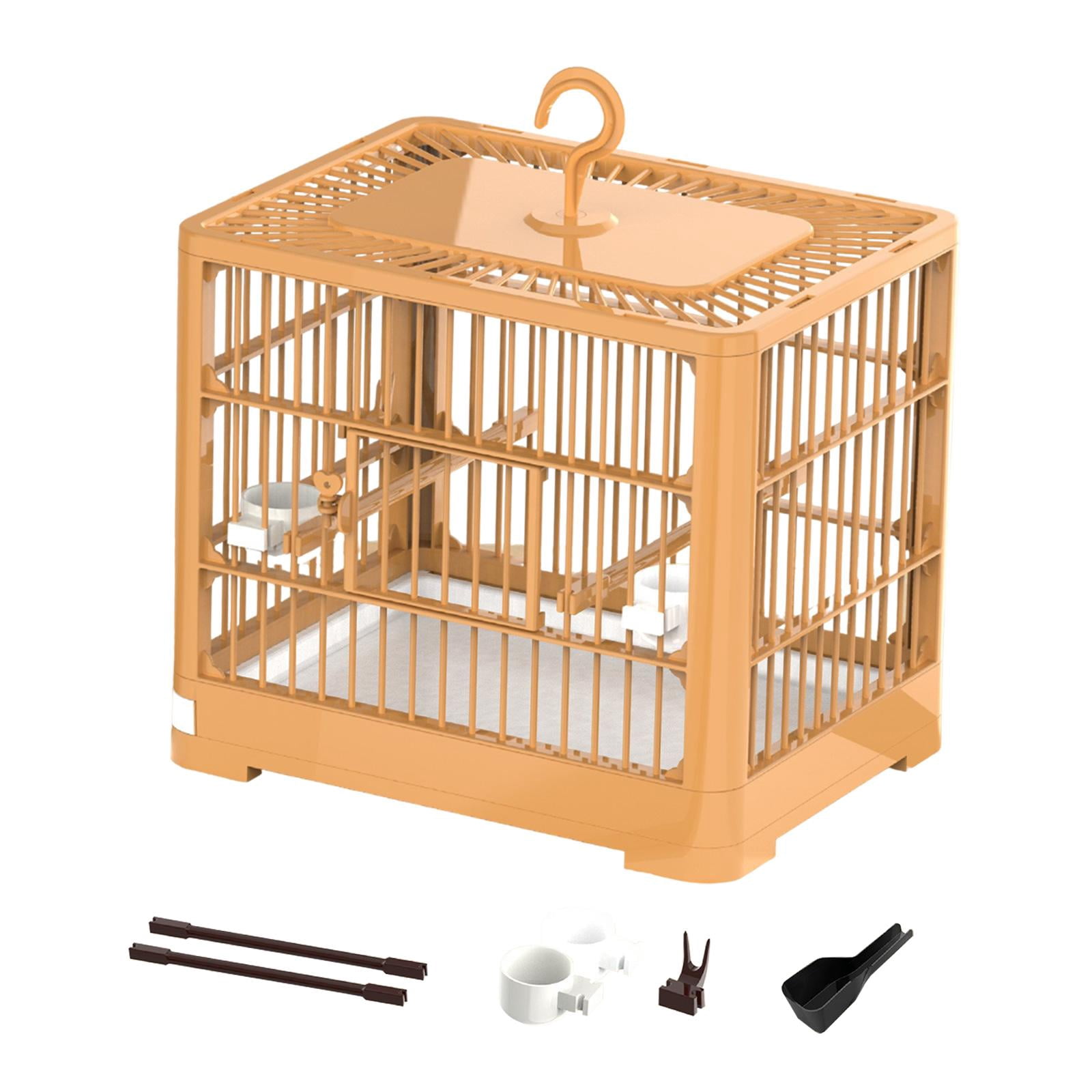 Gazechimp Bird Cage, Portable Birdcage with Standing Pole, Pets ...