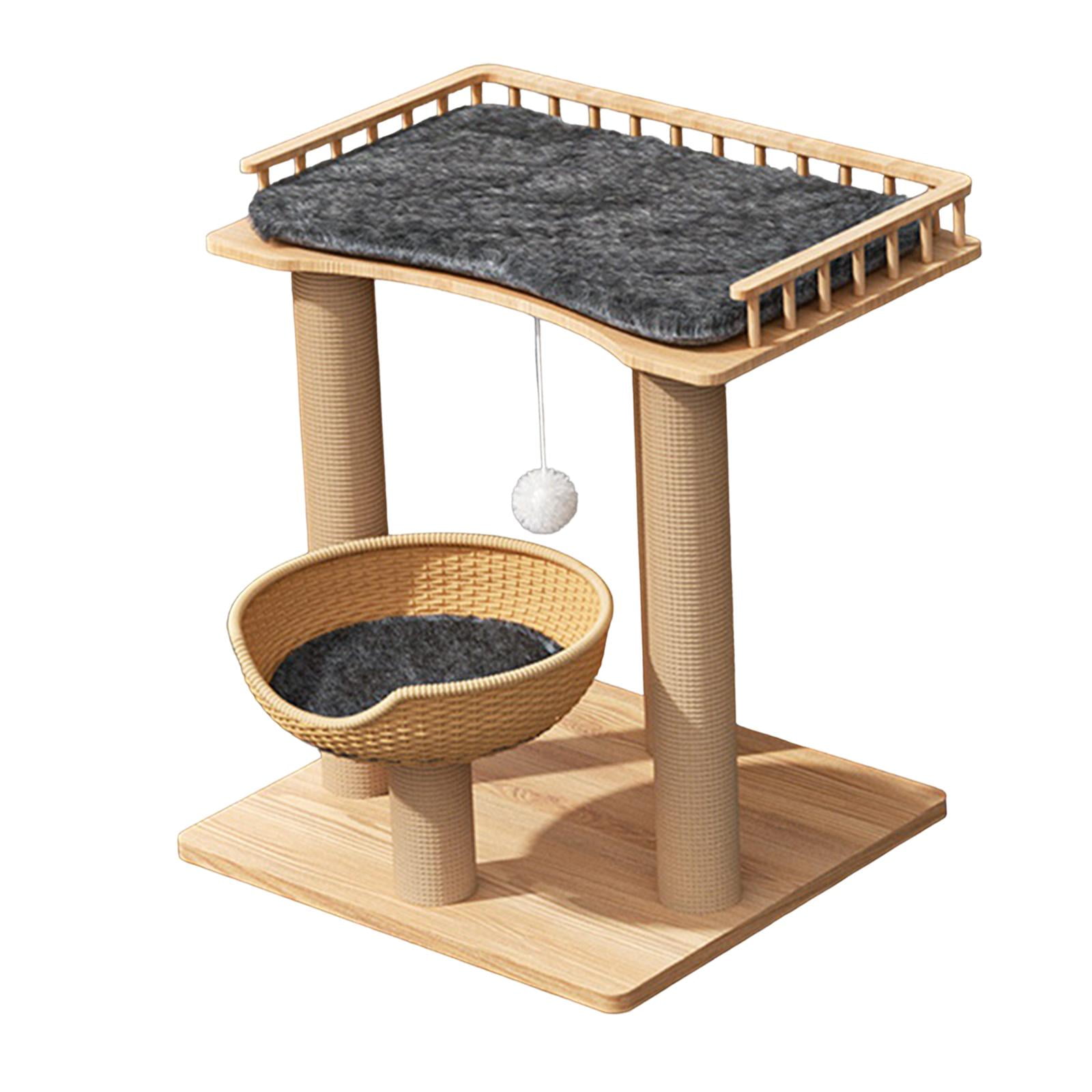 Gazechimp Cat Tree Stable Furniture Set Indoor Cats for All Ages Cat ...