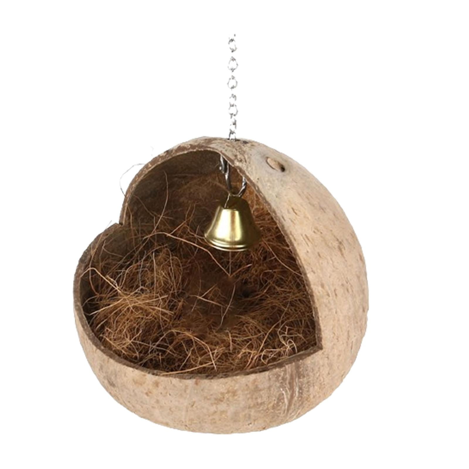 Gazechimp Coconut Bird Nest Hut Garden Coconut Bird Shell for Canary ...
