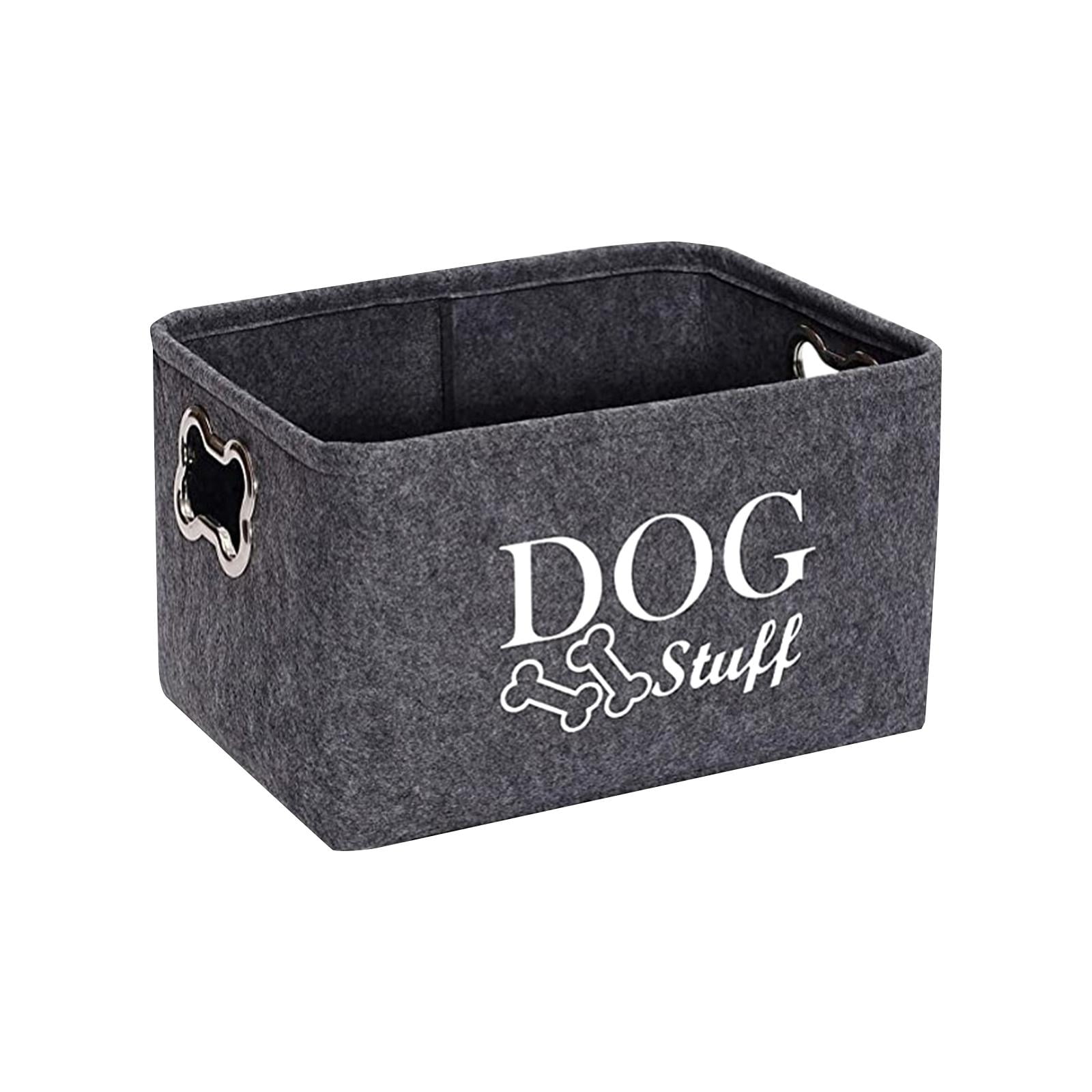 Gazechimp Dog Toy Organizer Bin Large Multiuse Felt Pet Bins Basket ...