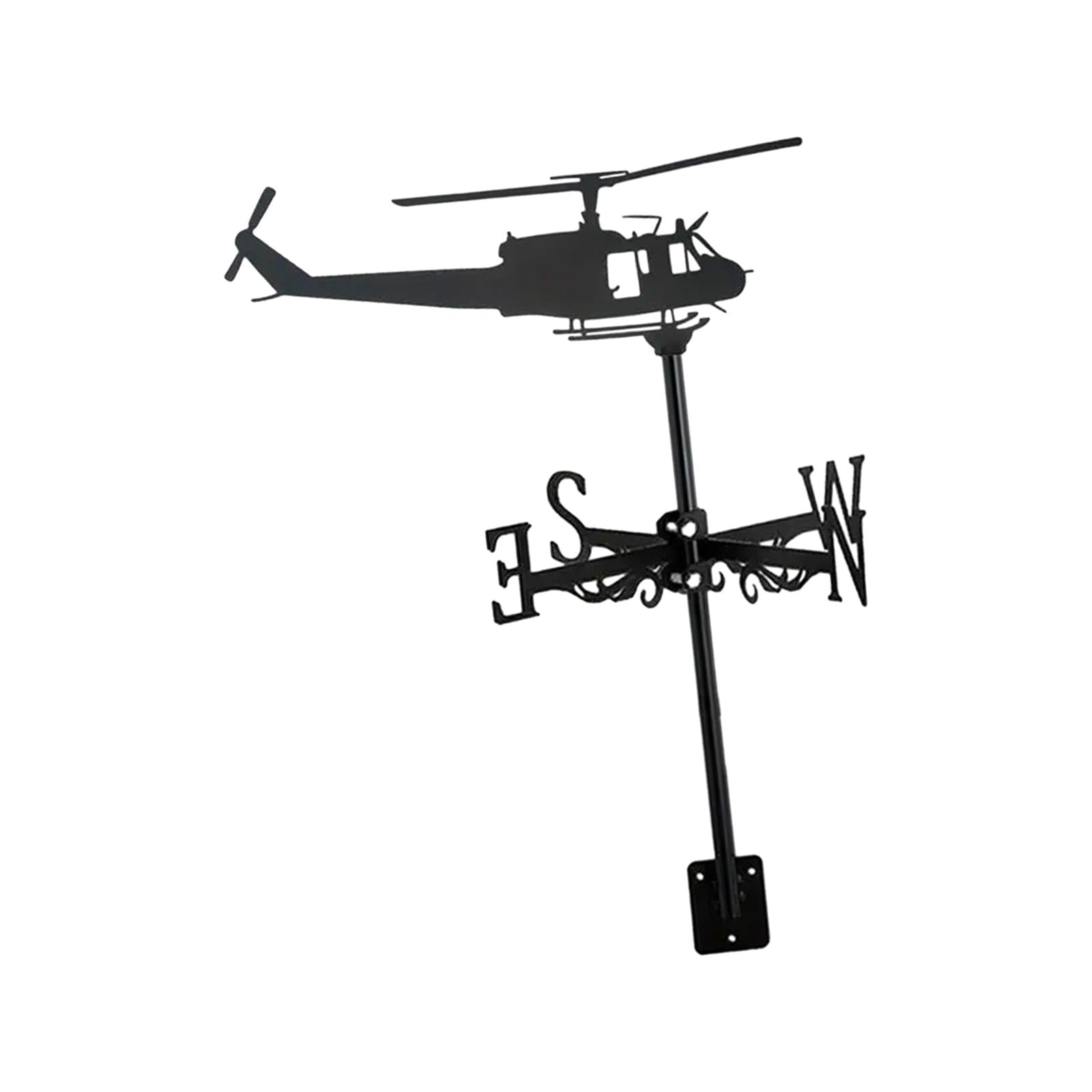 Gazechimp Helicopter Figurine Wind Vane Ornament Wind Direction ...