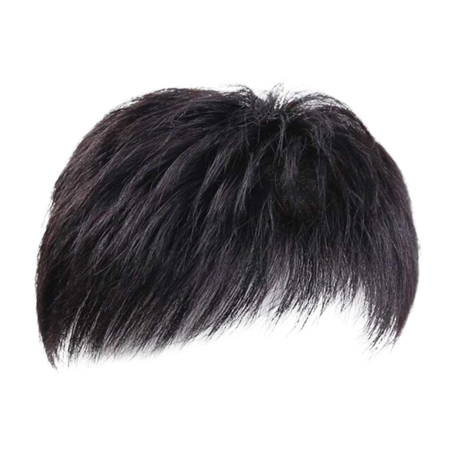 Gazechimp Men Hair Tropper Short Men Topper Human Hair Toupee Clip for ...
