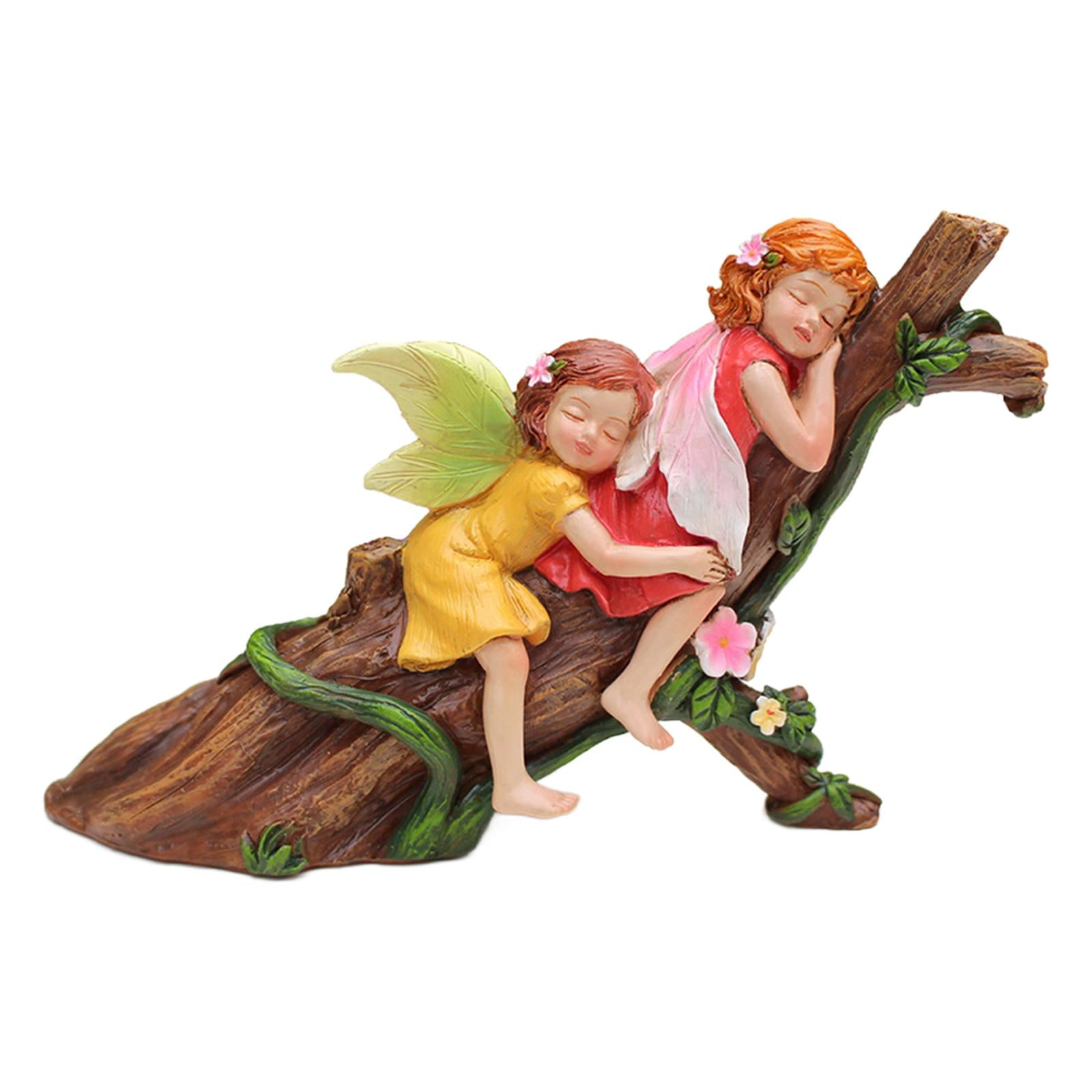 Gazechimp Miniature Figurines Craft Sleeping Fairy Statue for Garden ...
