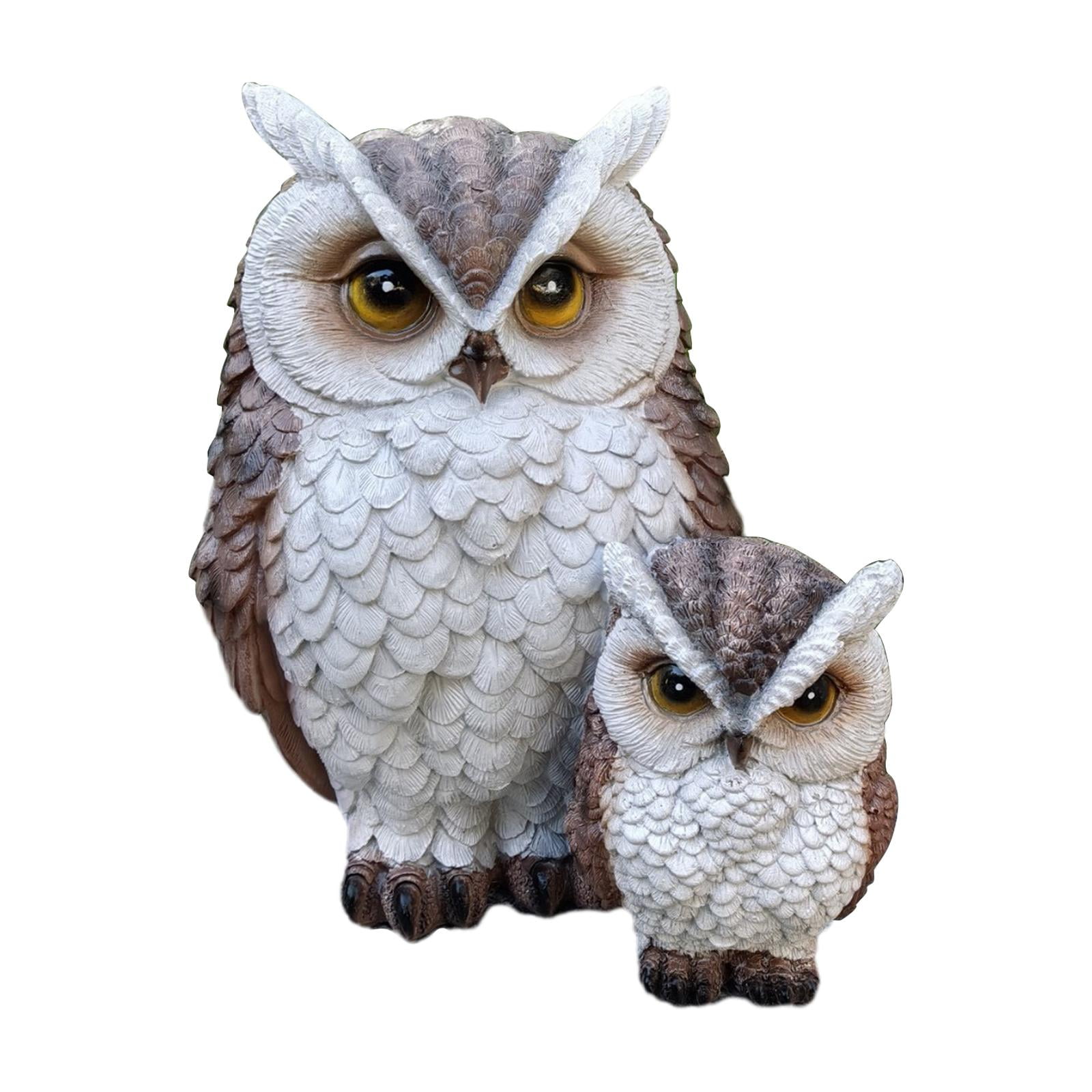 Gazechimp Owl Statue Crafts Bird Scarecrow Resin Figurine for Office ...