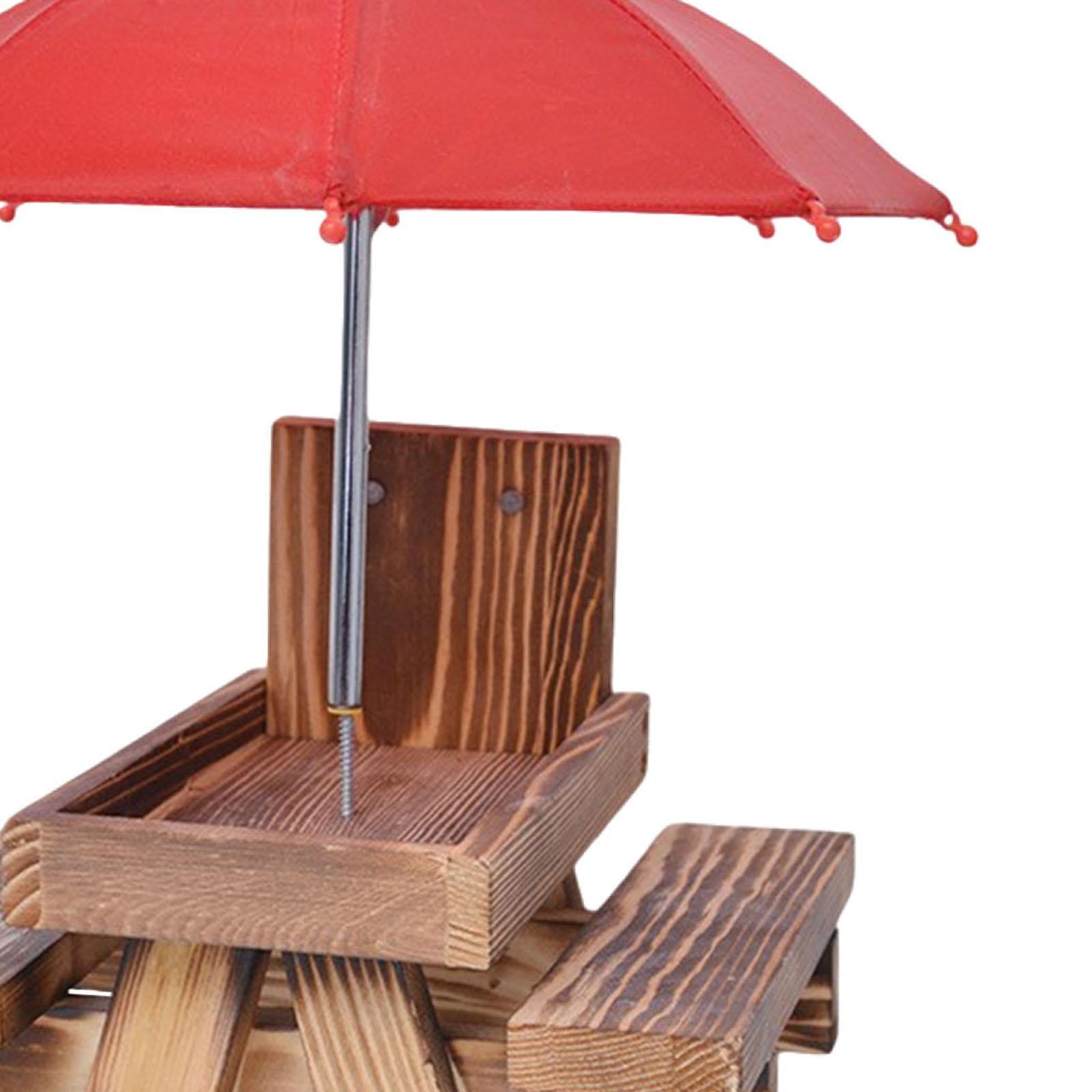 Gazechimp Squirrel Feeder Functional Feeding Stable Fun with Bench and ...