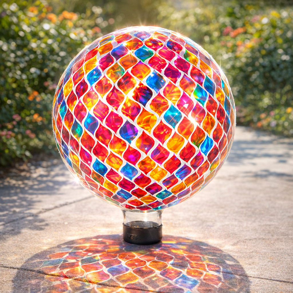 Gazing Ball, Mosaic Glass Gazing Balls Sphere,Colorful Glass Gazing ...