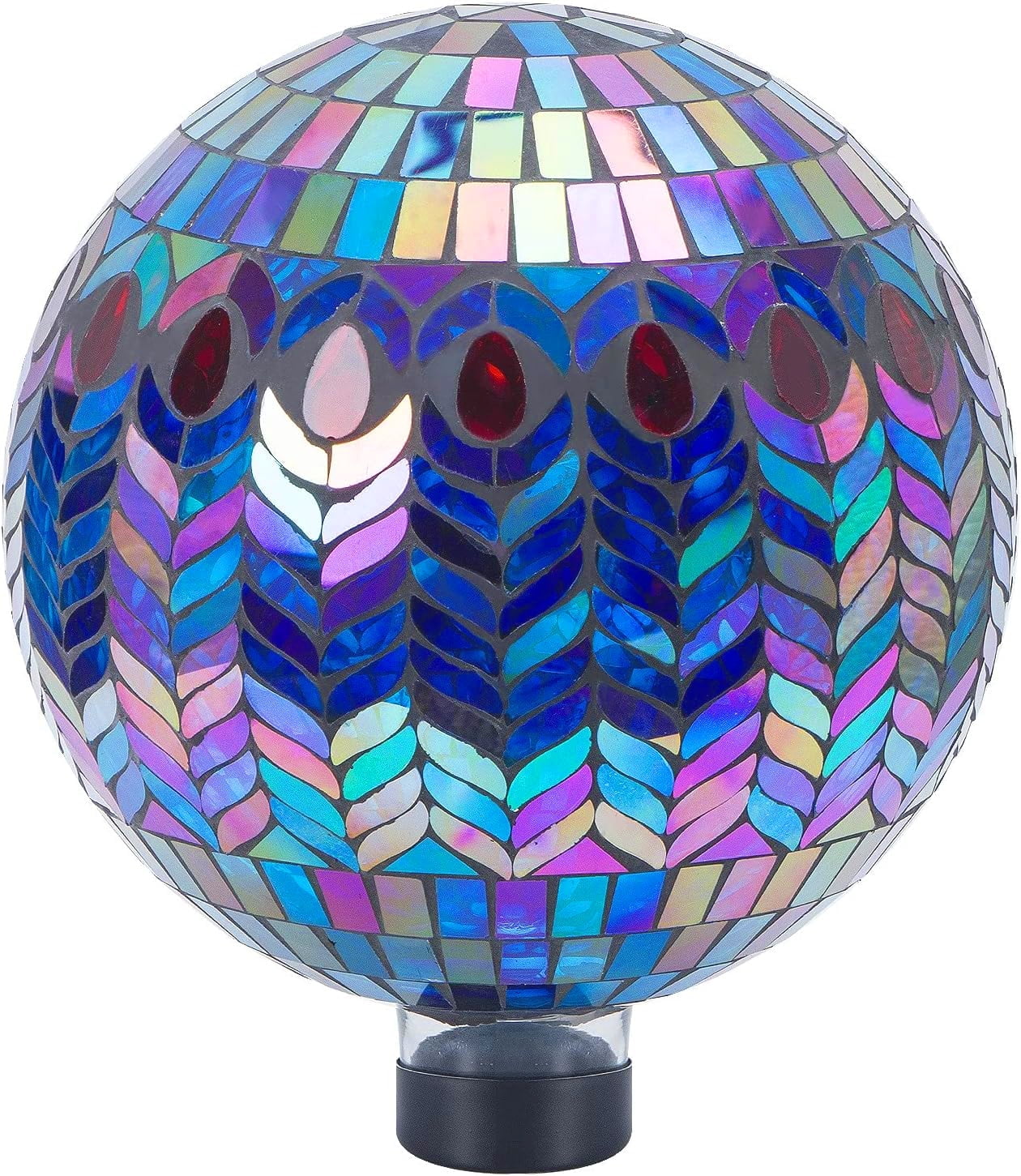 Gazing Ball, Mosaic Glass Gazing Balls Sphere Suit for Garden Yard Lawn ...
