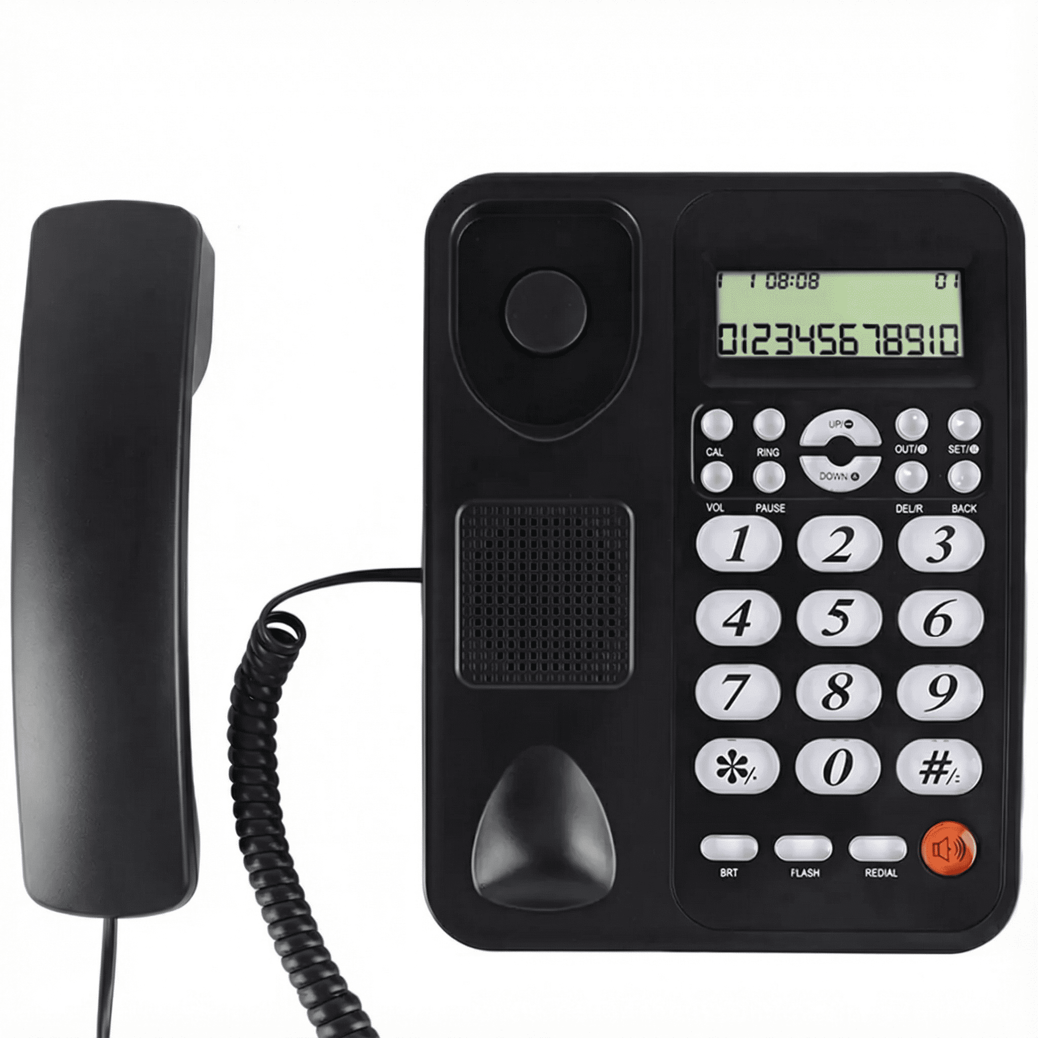 Gbaoneng Corded Phone, Desktop Dual Interfaces Landline with Caller ID ...