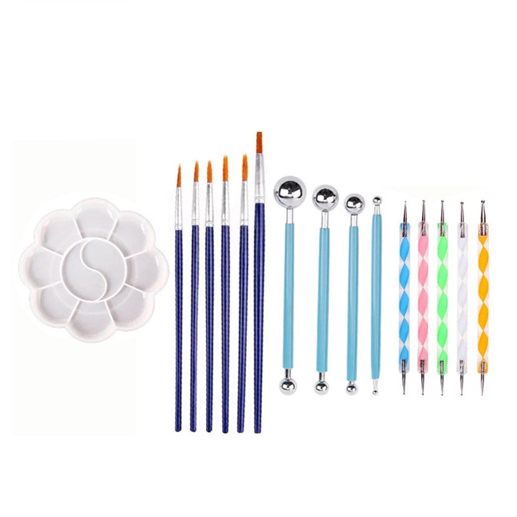 Gbayxj 4×Pattern Template+1×Color Palette+5×Indentation Pen+4×Steel ...