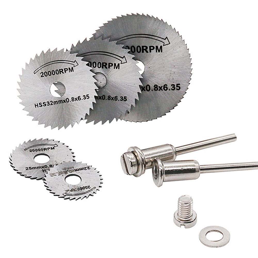 Gbayxj 5 Saw Blades, 2 Adapters,For Tool Saw Mandrel + 5x 2x Cutting ...