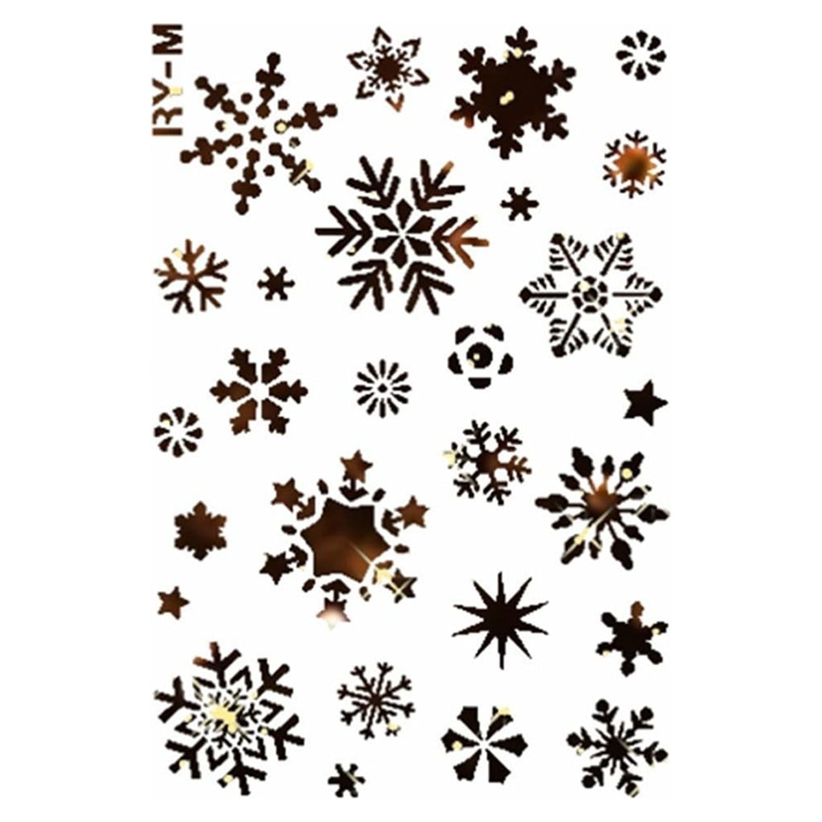 Gbayxj A Snowflake Mold,Christmas Snowflakes Hand-painted Spray ...
