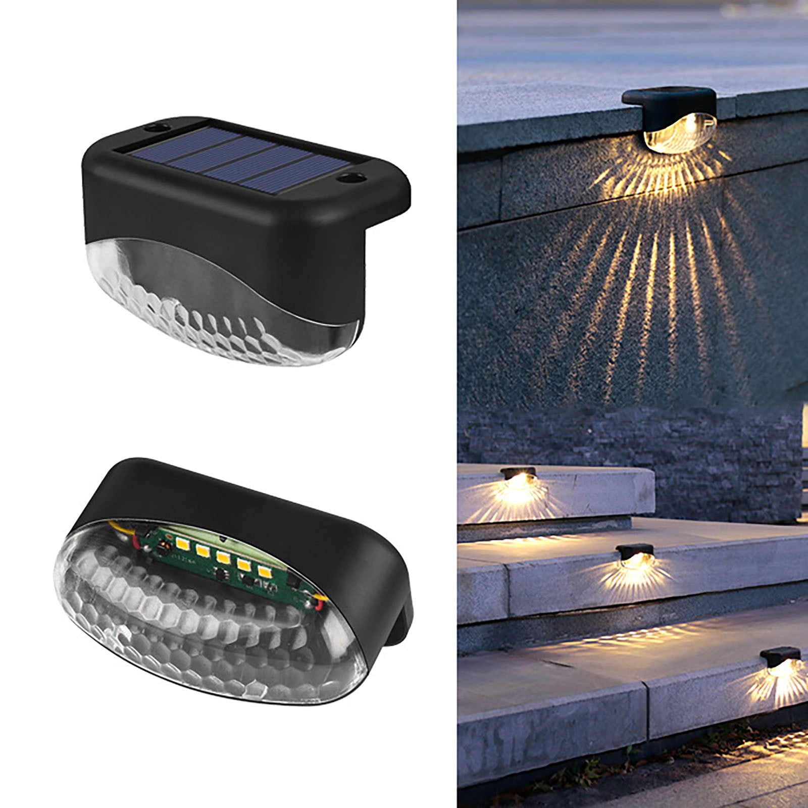 Gbayxj Garden Lamps LED Solar Lamp Path Staircase Outdoor Wall Light ...