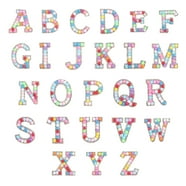 Uxcell Iron on Decorative Letter J Black White Patch Glitter Alphabet ...