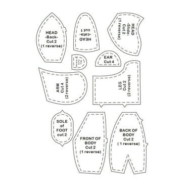 Sunjoy Tech 10Pcs 10/12/15 Inch Memory Bear Template Rulers Beginner ...