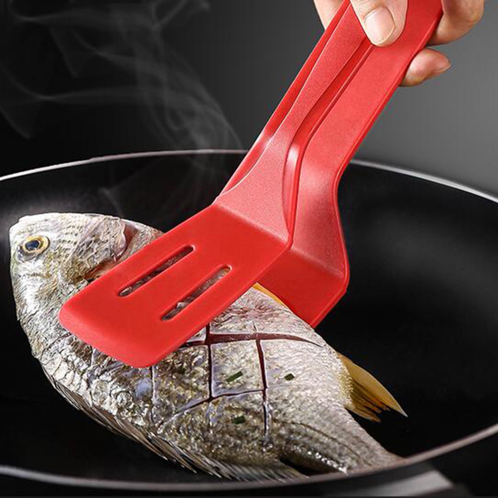 Gbifzutdjp Kitchen Utensils Silicone Fried Fish Shovel Clip Fried Steak ...