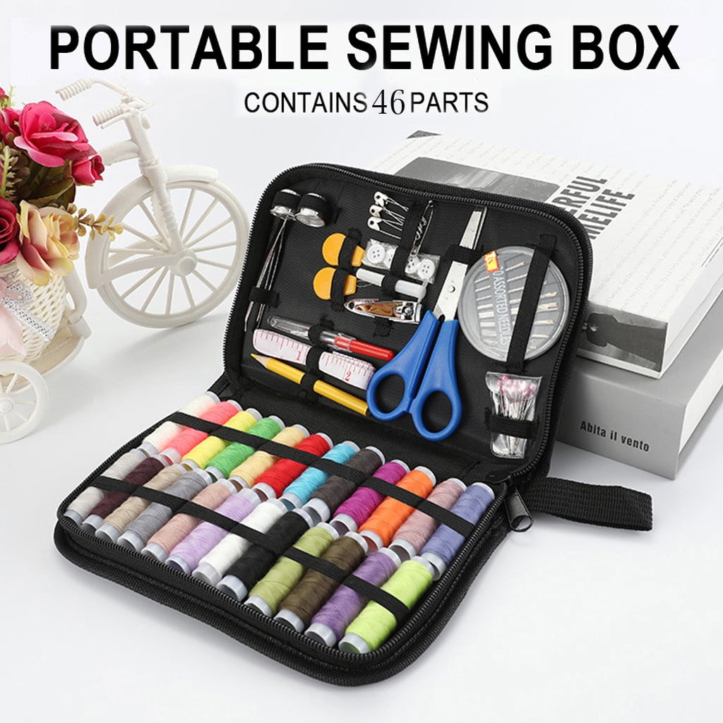 Gbifzutdjp Sewing Kit Threader Travel Box Tape Sewing Thread Needle ...