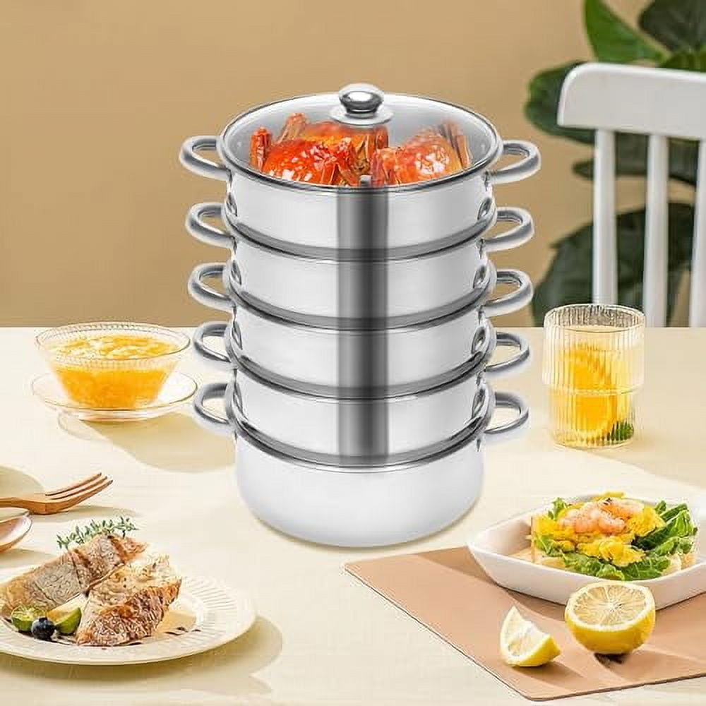 Gbonklong 5 Tier Thick-bottomed Stainless Steel Steamer Pot Food ...