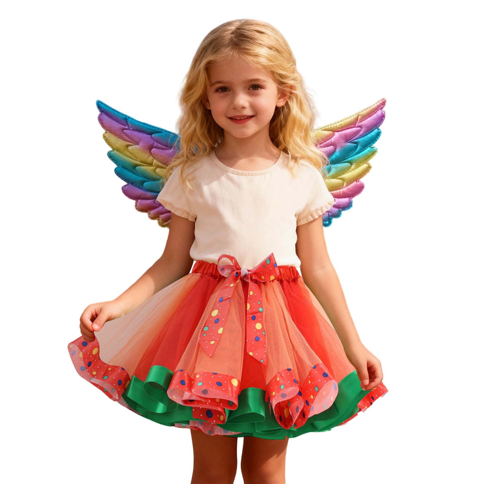 Gbsyewxs Girls Skirt Tutu Tulle Princess Girl Skirts With Wing Polka ...
