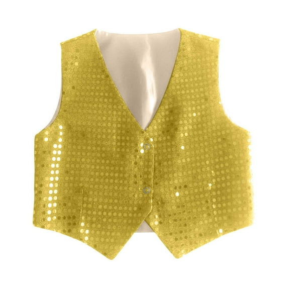 Gbsyewxs Mardi Gras Boys Tshirts V Neck Sleeveless Sparkly Sequins Vest ...