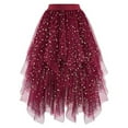 Gbsyewxs Mardi Gras Skirts For Women Layered Tutu Midi Skirt High Waist ...