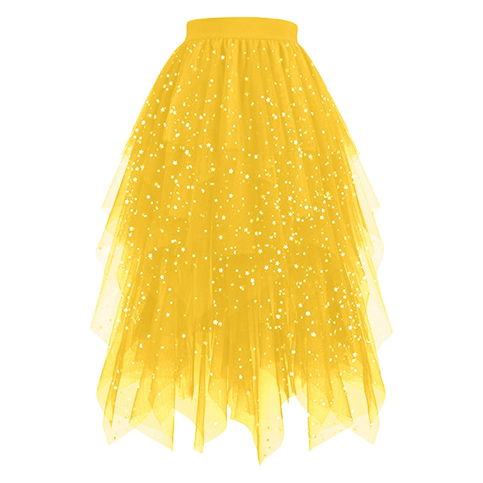 Gbsyewxs Skirts For Women Layered Midi Skirt High Waist Elastic Waist ...