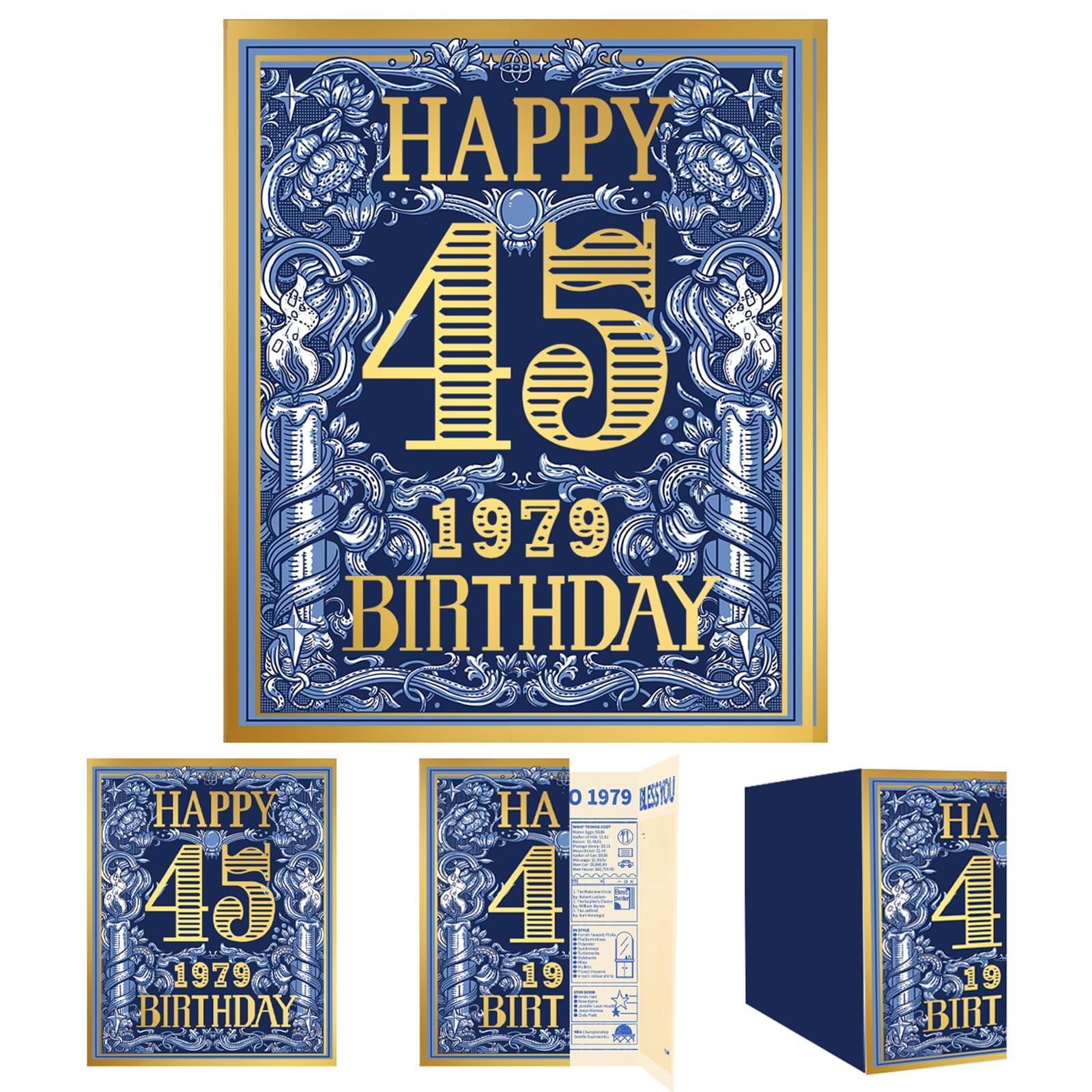 Gcardist 2024 45th Birthday Greeting Card, 45 Year Old Birthday Gift ...