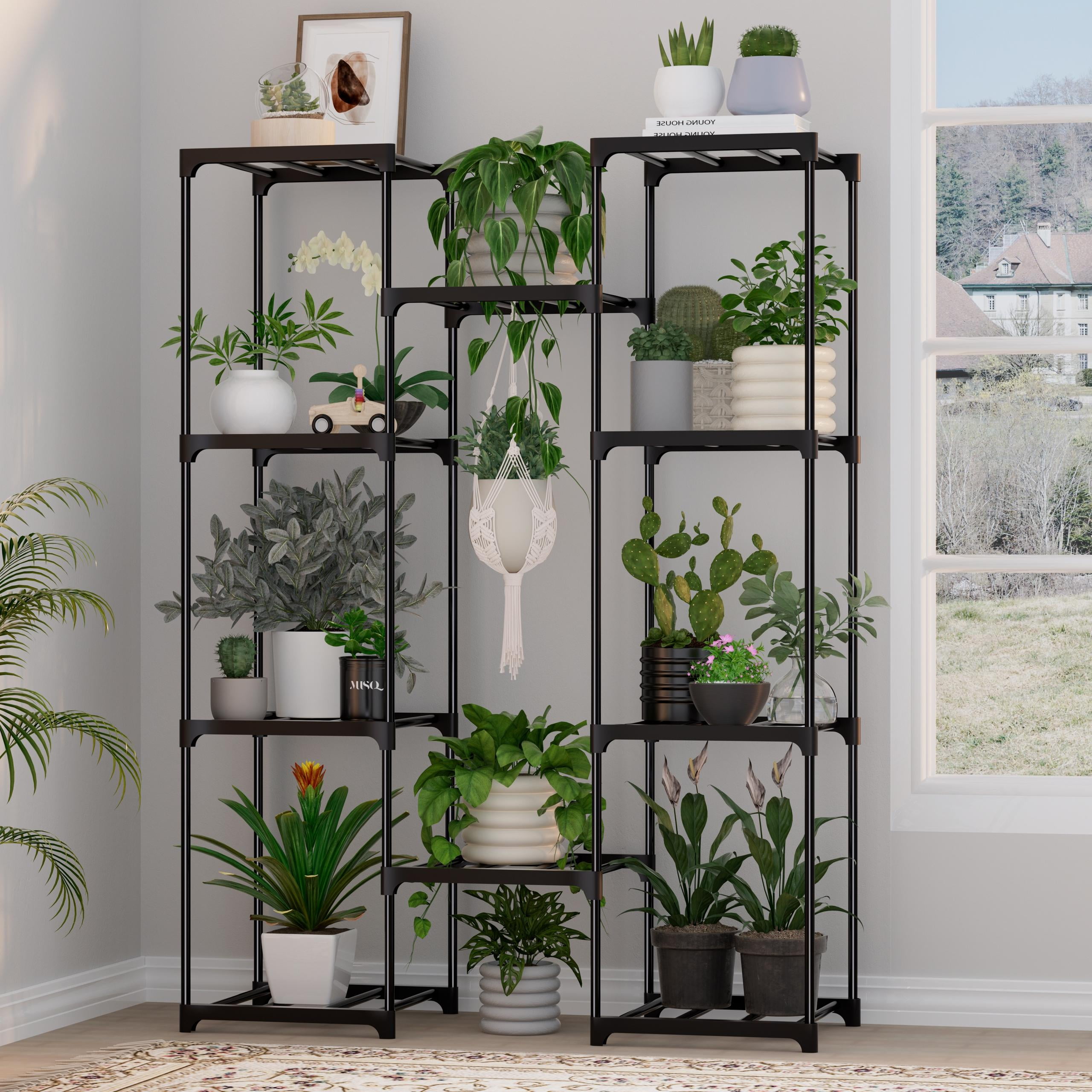 GcdPai Tall Plant Stand Indoor Metal Plant Shelf Outdoor Tiered Plant ...