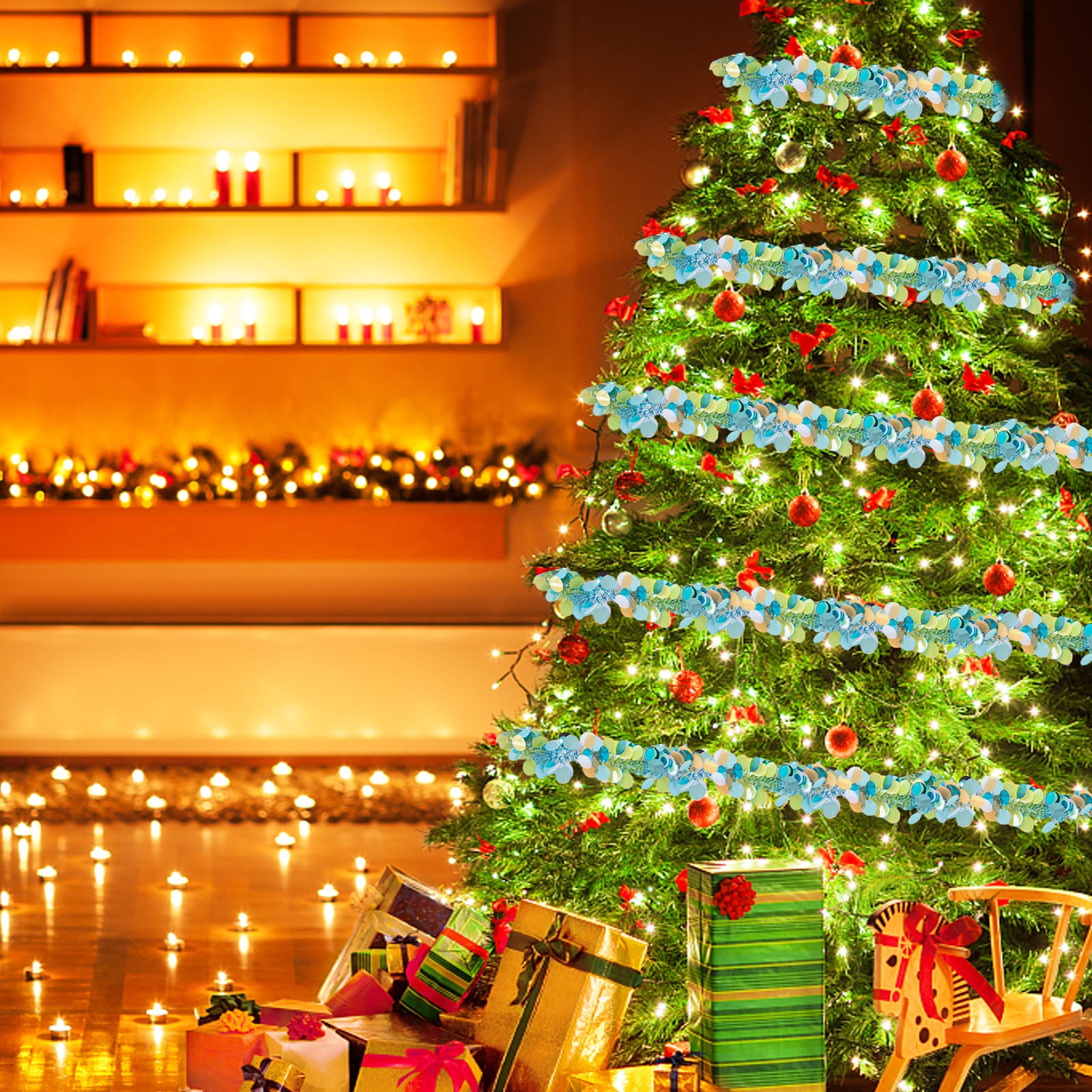 Gcvizuso Christmas Lights, String Lights, Christmas Ribbon Decorative ...