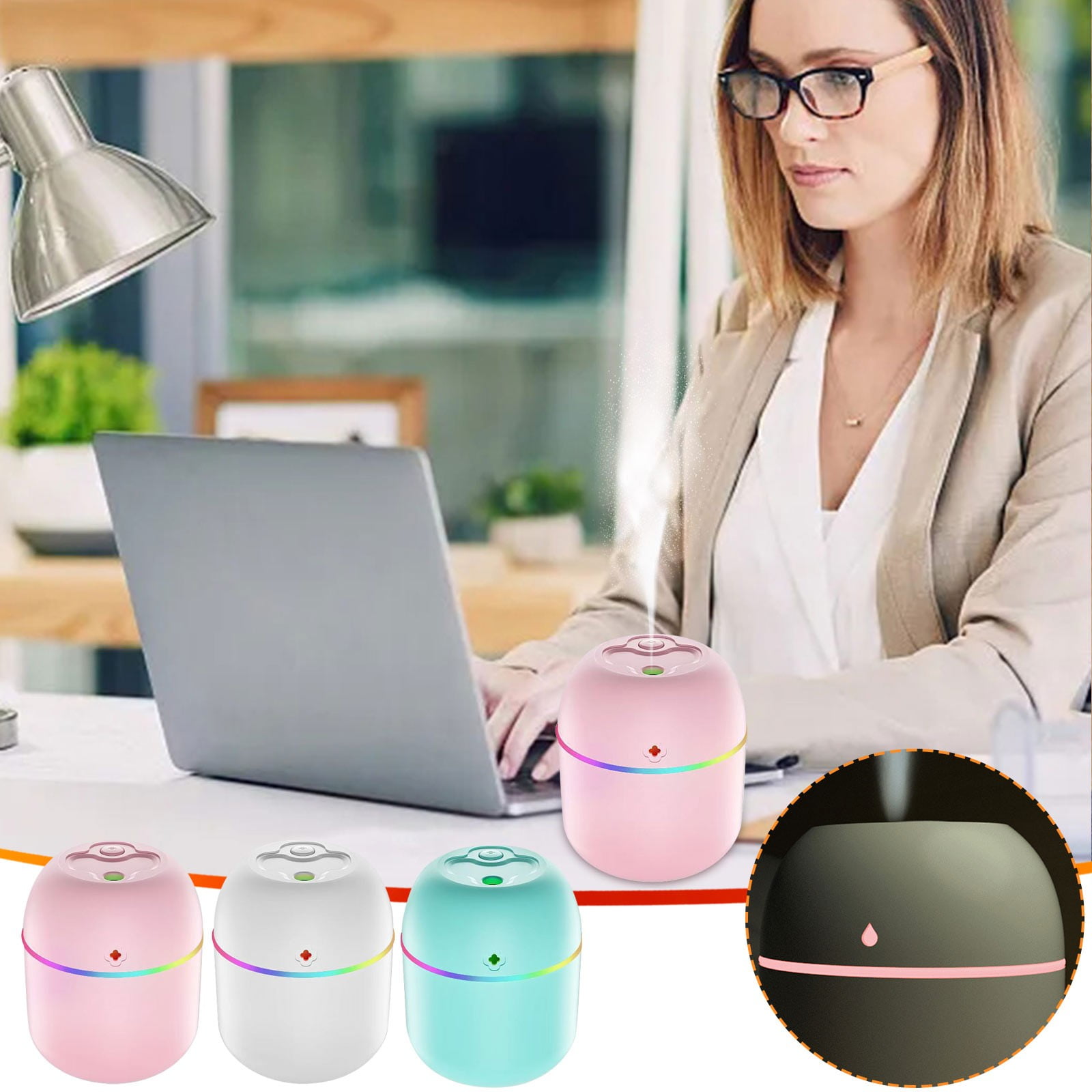 Gcvizuso Essential Oil Diffuser, Aroma Diffuser, Home Bedroom Water ...