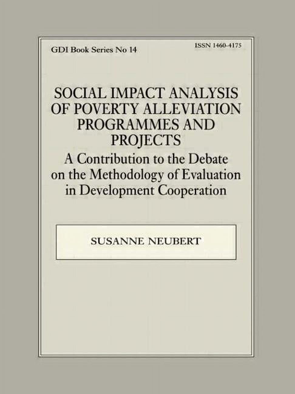 Gdi Book Series Social Impact Analysis of Poverty Alleviation ...