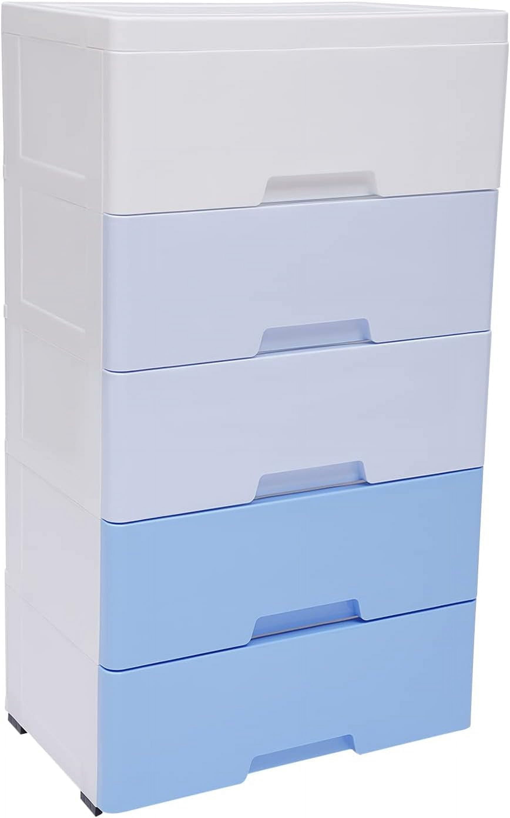 Gdrasuya10 5 Drawer Chest Dresser Bedroom Stackable Vertical Clothes ...