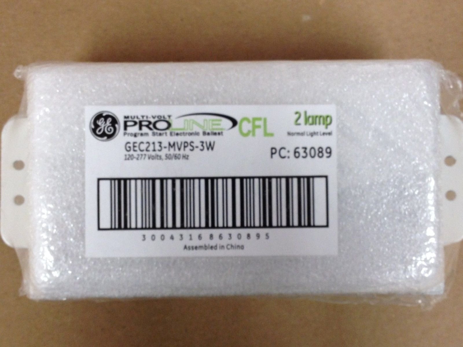 Ge 63089 GeC213-Mvps-3W Cfl 120-277V 2 Lamp Program Start Electronic ...