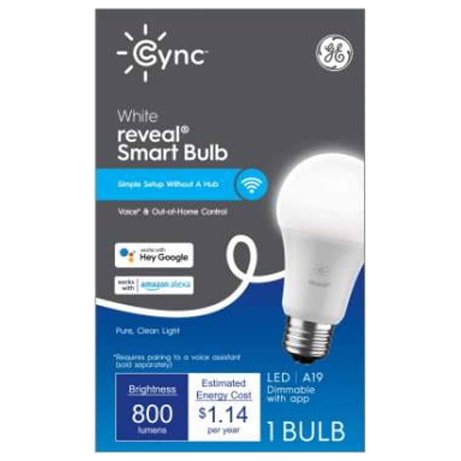 GE Lighting 93130121 GE 9.5W A19 Smart Bulb - Quantity 1 - Walmart.com