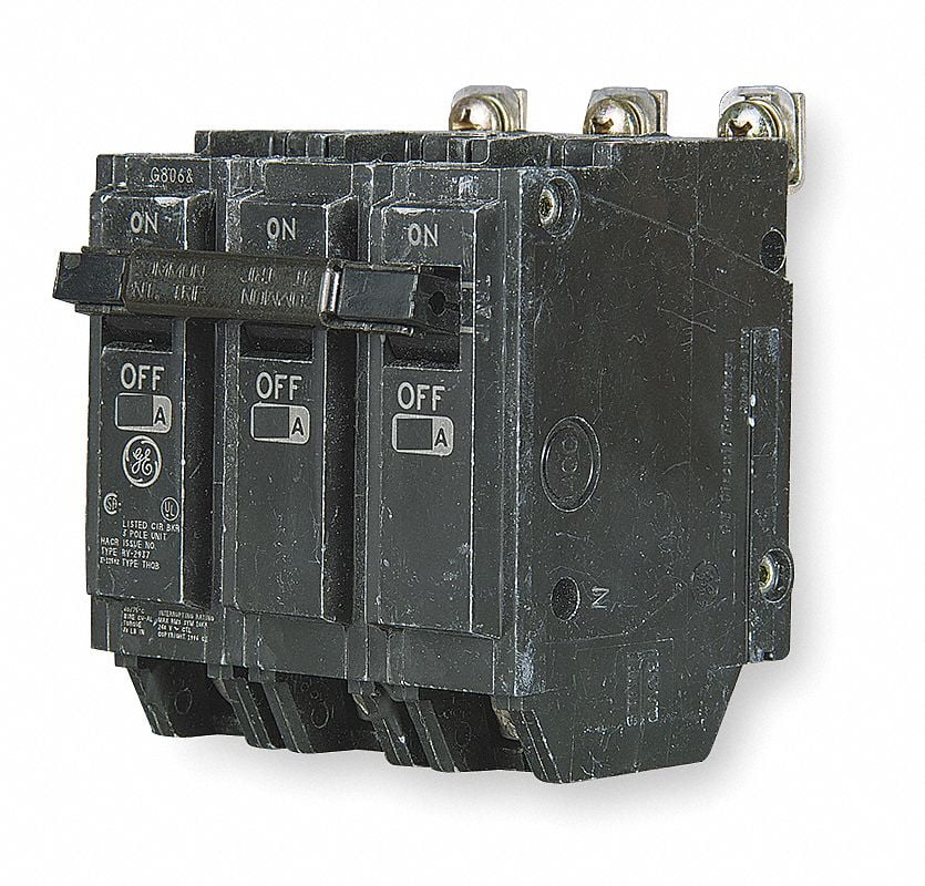 Ge Circuit Breaker,50A,Bolt On,120/240V,3P THQB32050 - Walmart.com