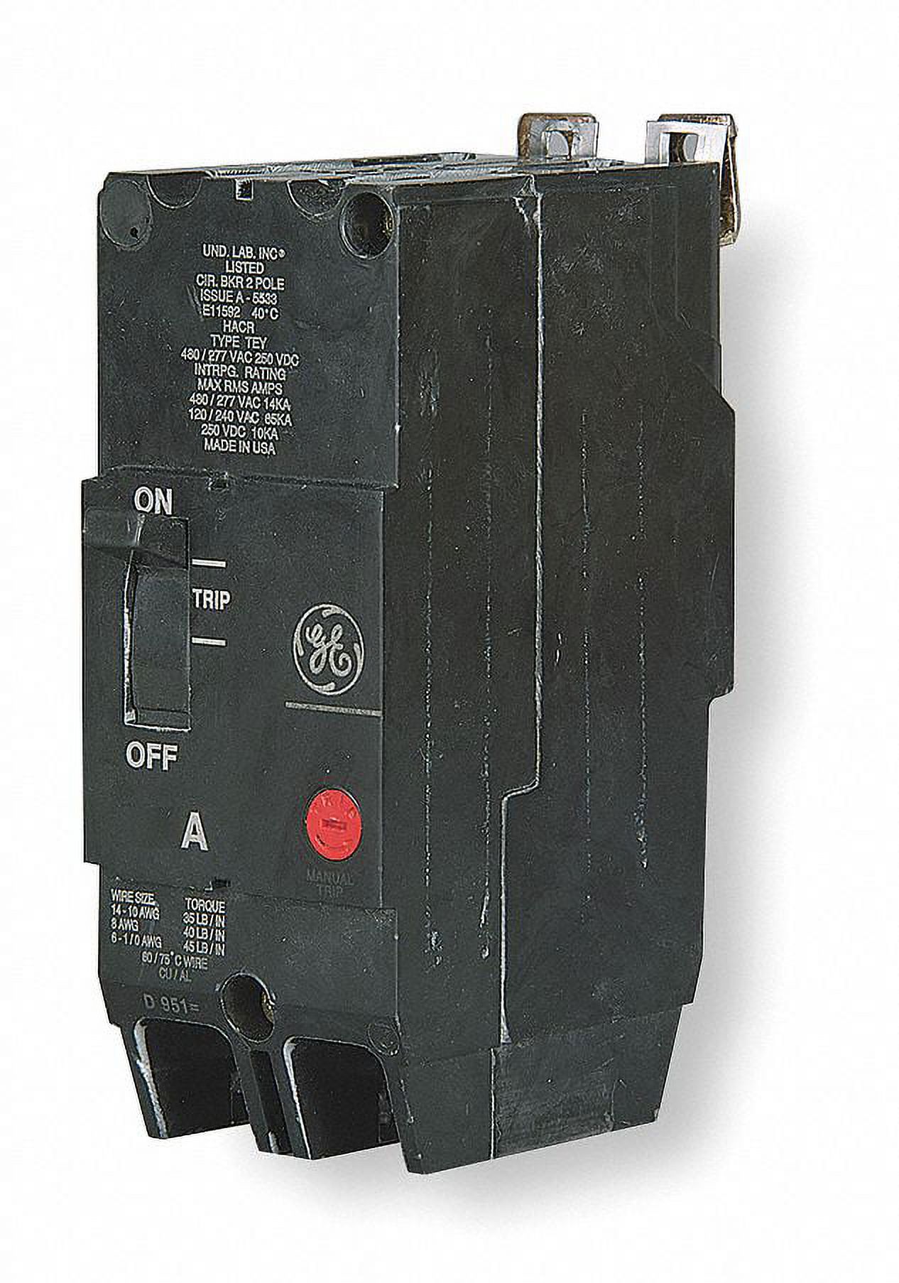 Ge Circuit Breaker,50A,Bolt On,277/480V,2P TEY250 - Walmart.com