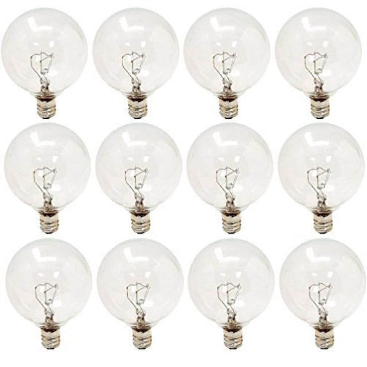 GE Lighting Decorative Globe Bulb Candelabra Base, 40W 320 Lumens G16-1 ...