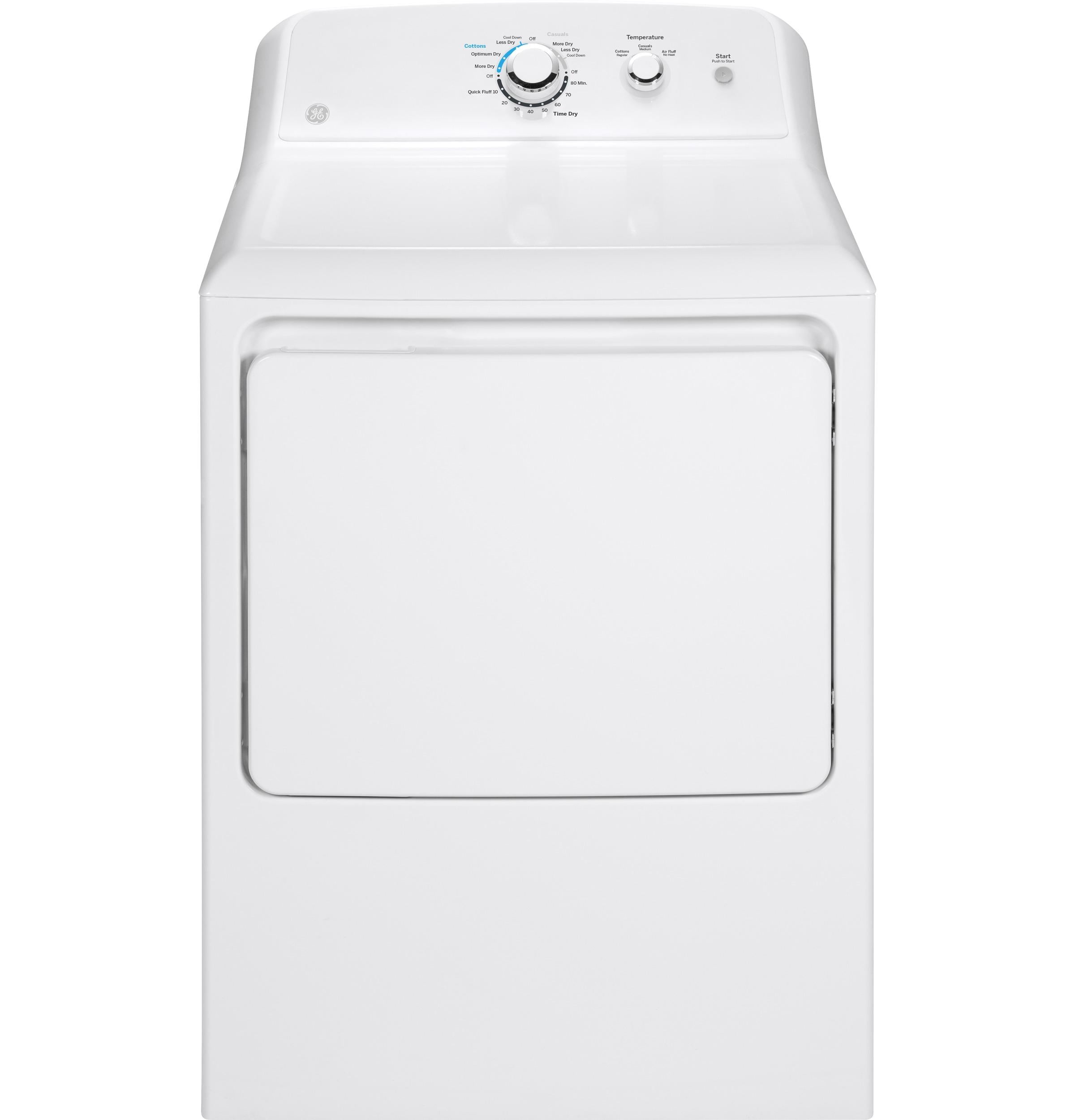 "GE Home Appliance - 27"" Wide 6.2 Cu. Ft. Electric Dryer, White ...