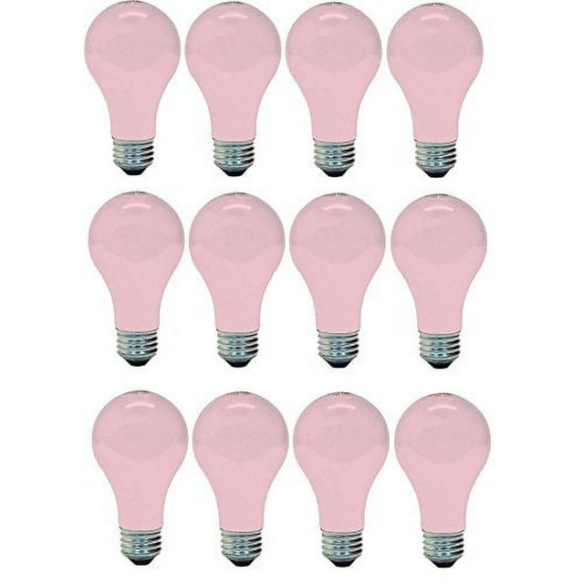 Ge Lighting 60W Soft Pink Lamps, 97483 Ge Light Bulb (Pack of 12 ...