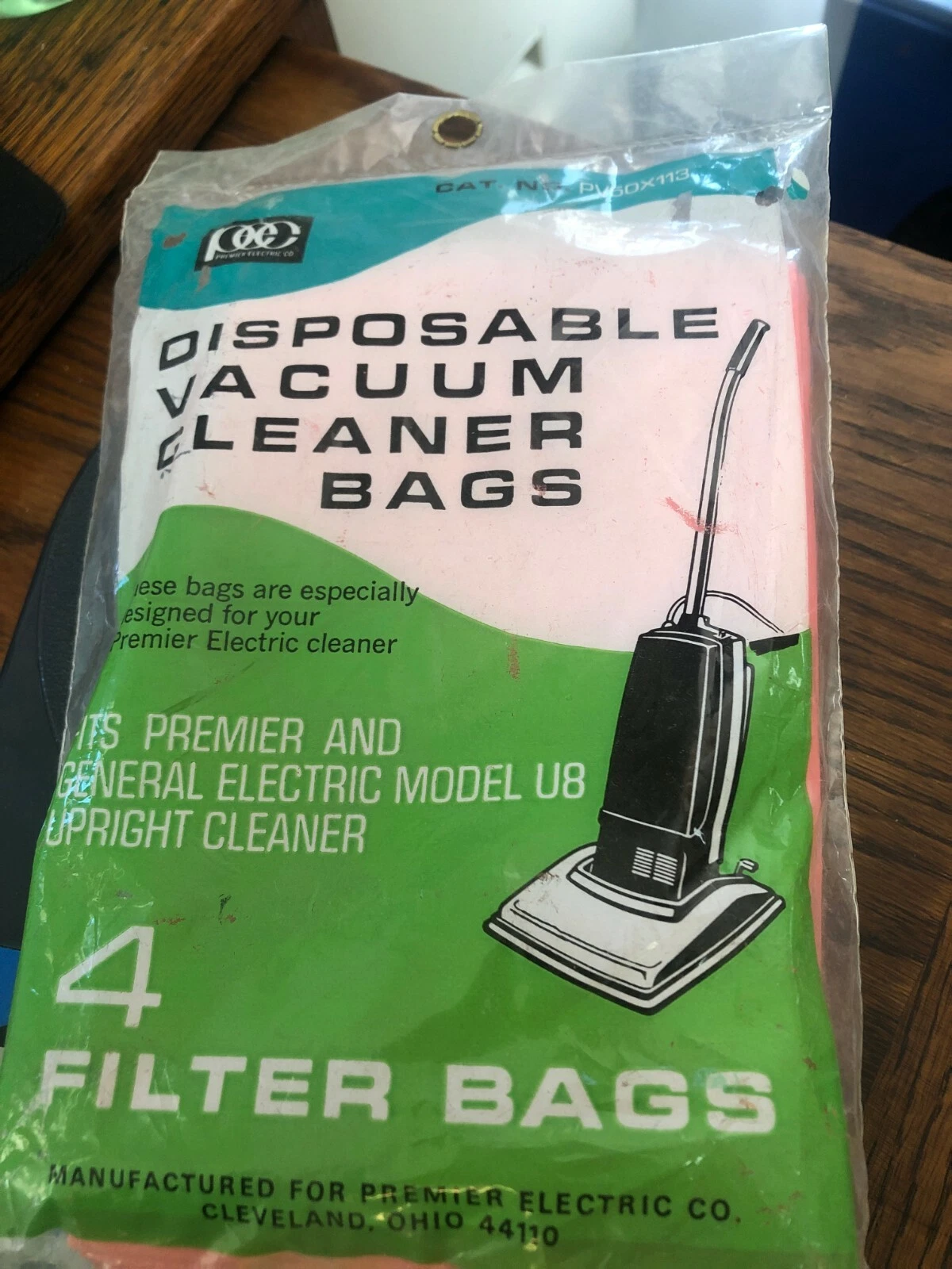 Ge Vacuum Cleaner Bags Model U8 Upright Disposable 4 In Package Sealed ...