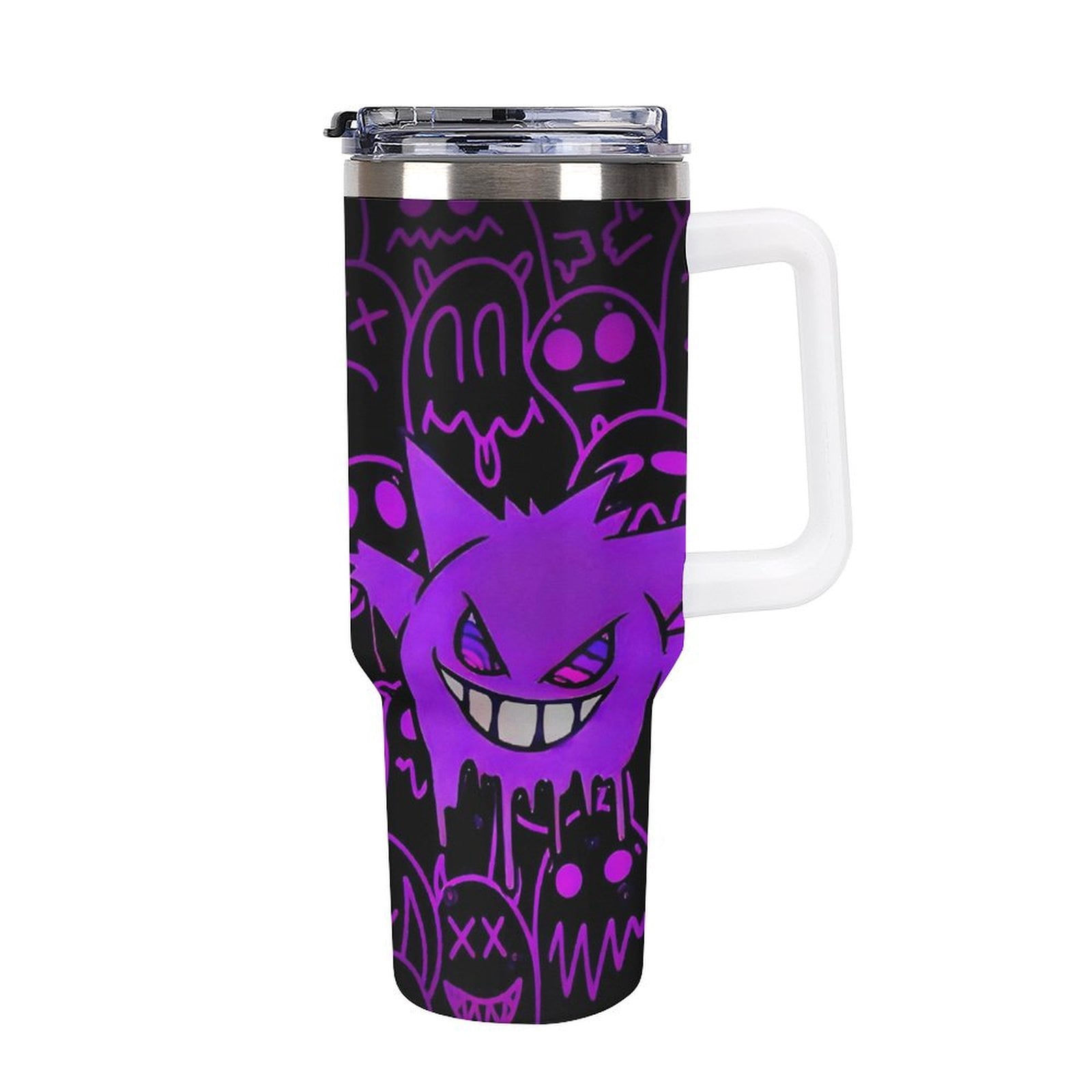 Ge_ngar Car Cup With Handle 40 oz Double Wall Stainless Steel Insulated ...