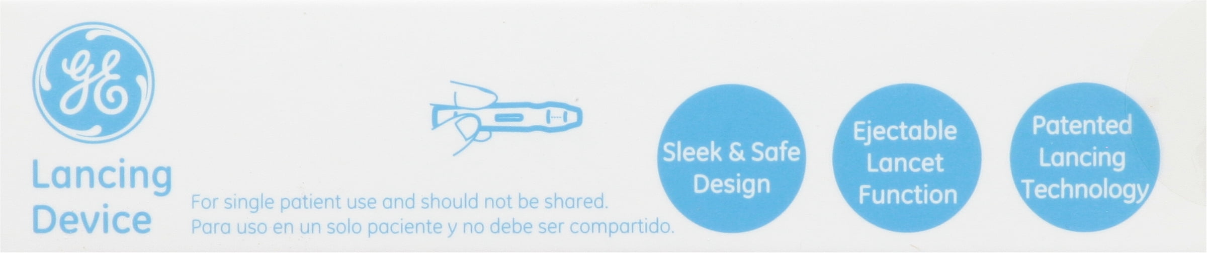 Ge100 Lancing Device, Sleek and Safe Design, Patented Lancing ...